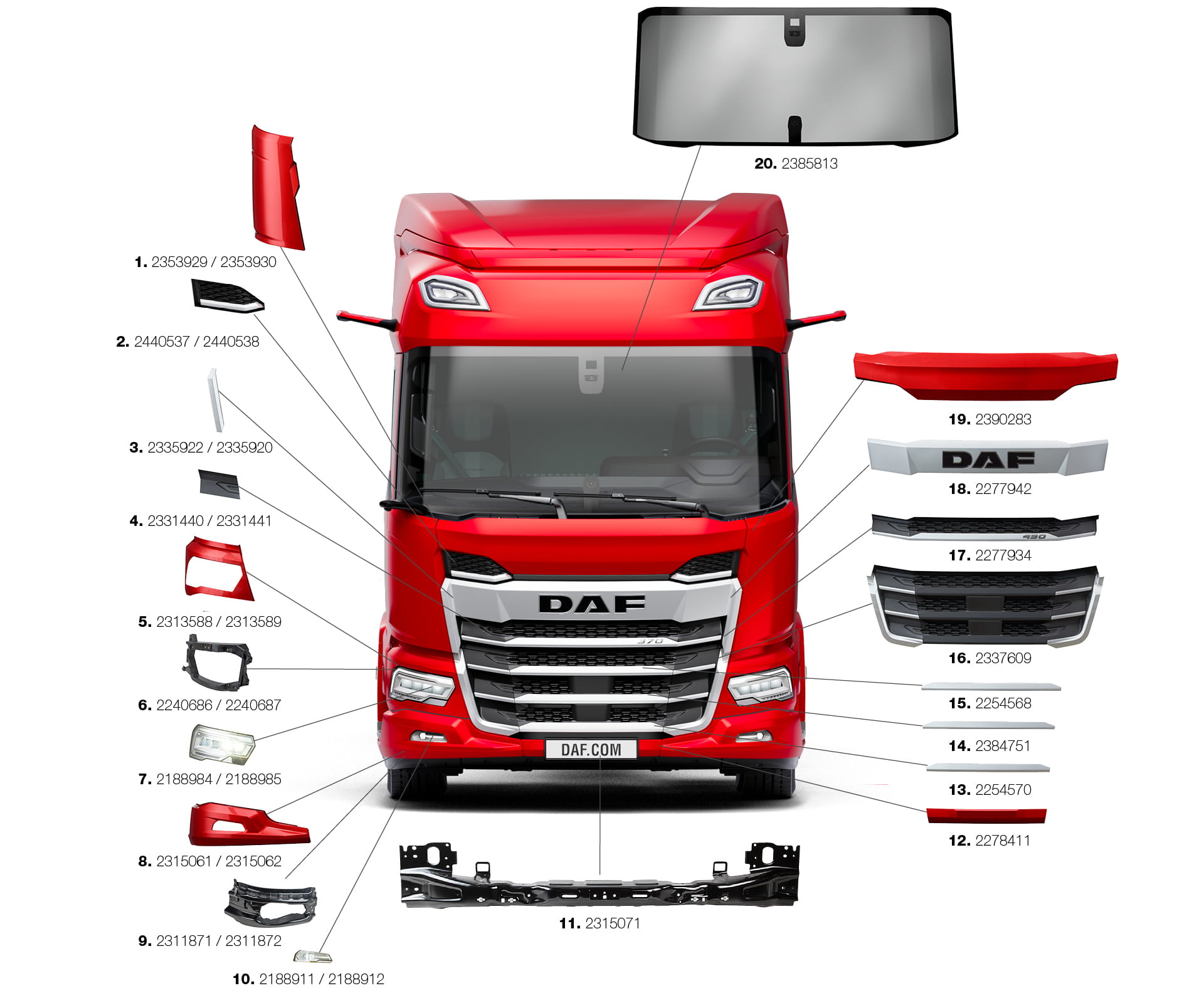 DAF Webshop | Body Parts