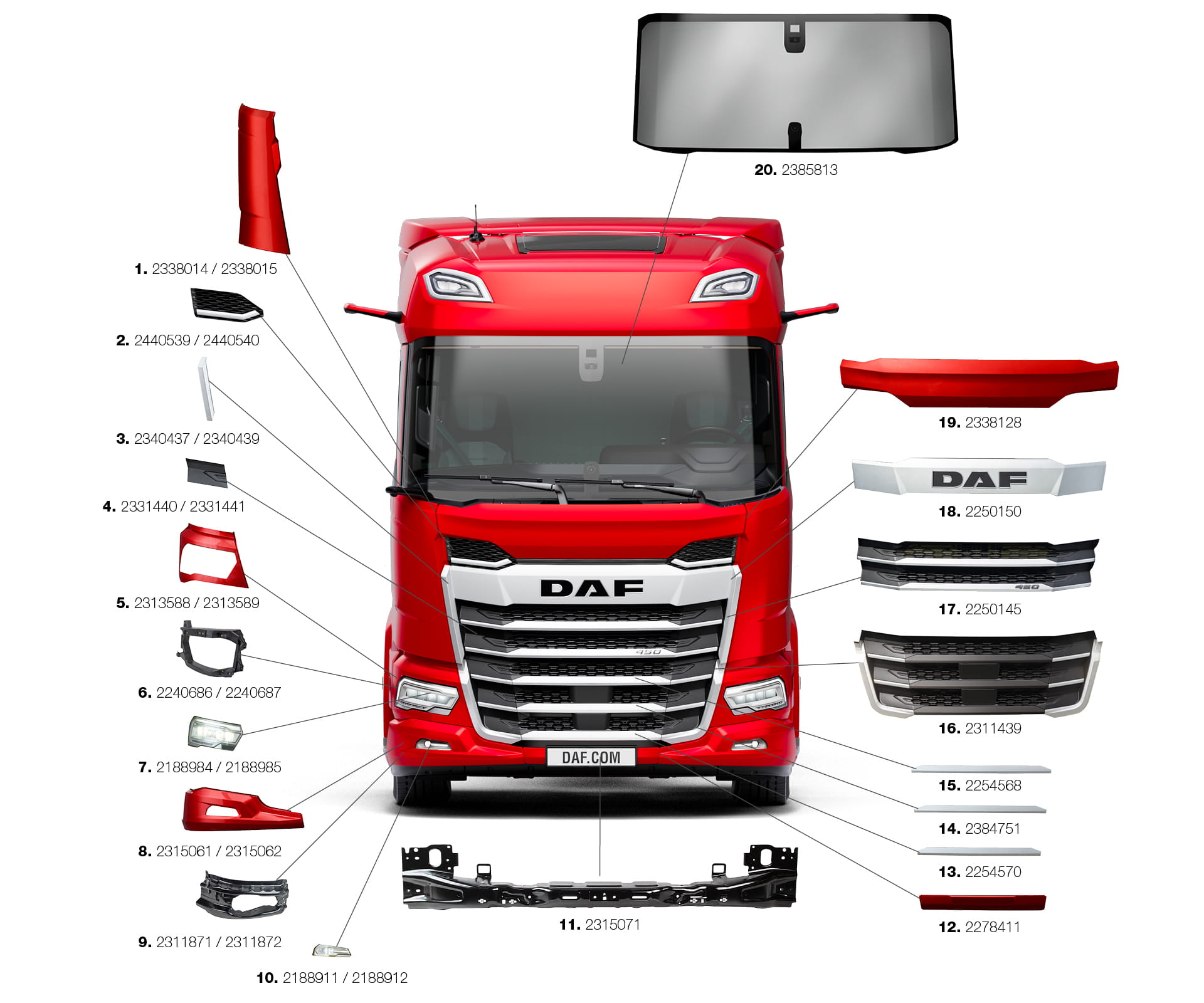 DAF Webshop | Body Parts