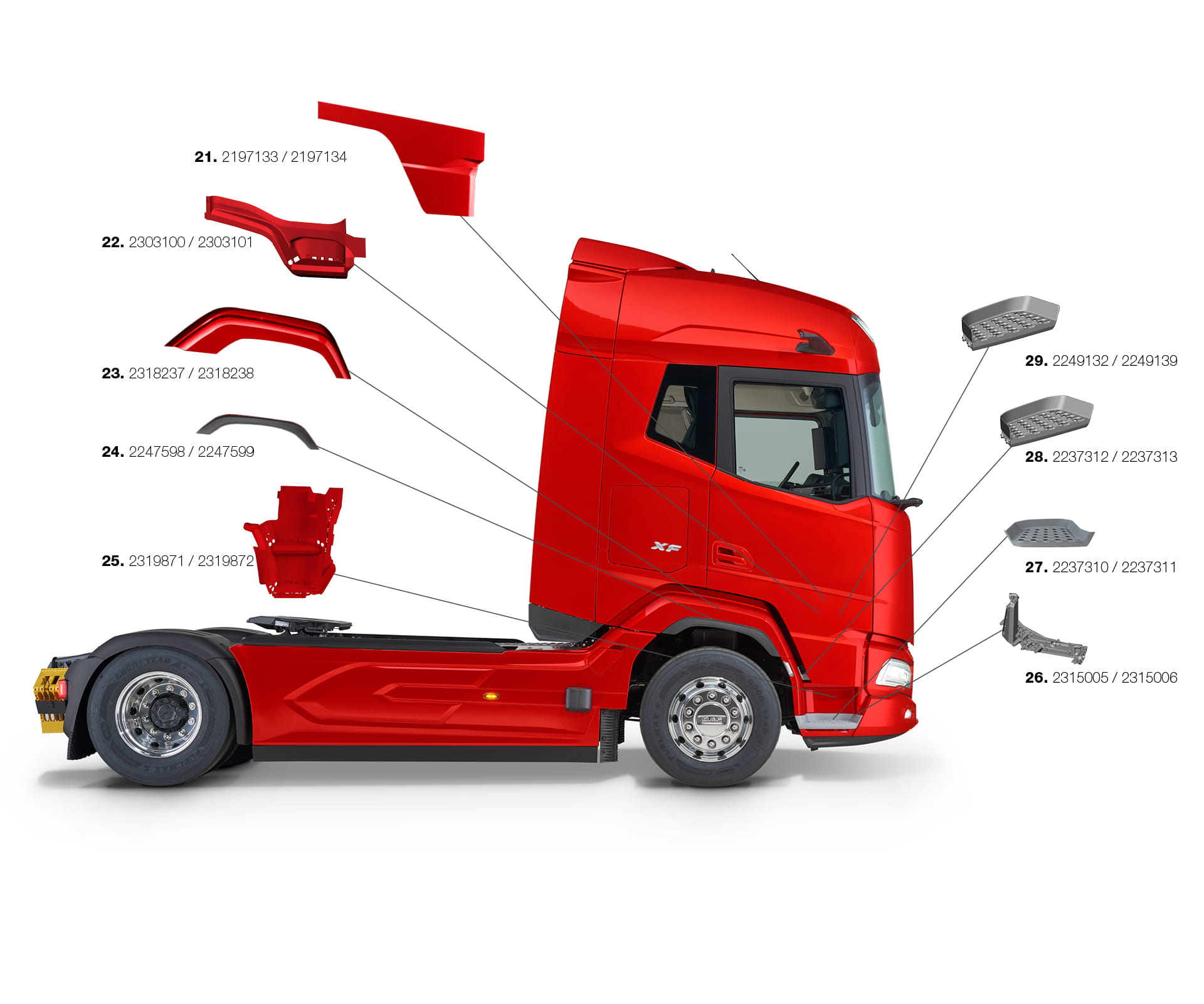 DAF Webshop | Body Parts