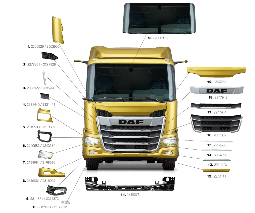 DAF Webshop | Body Parts
