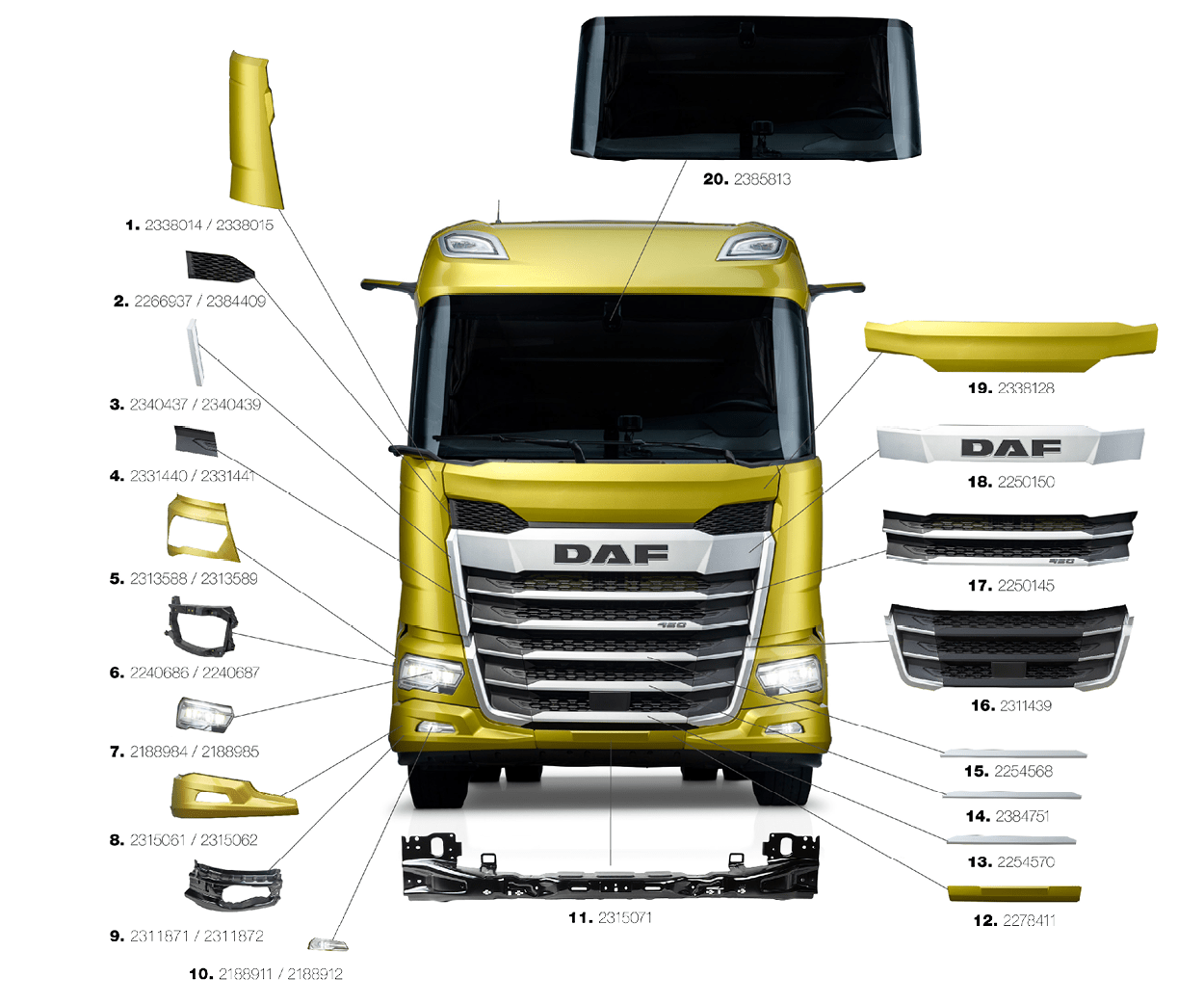 DAF Webshop | Body Parts